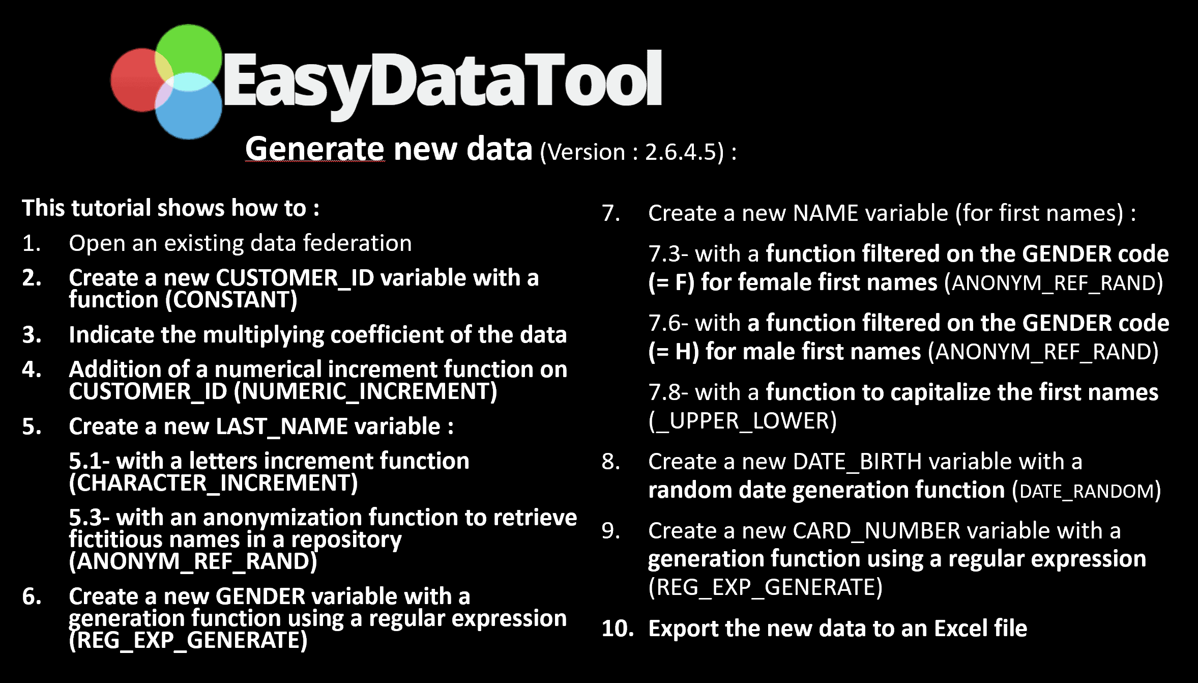 Tutorials - Easy Data Tool